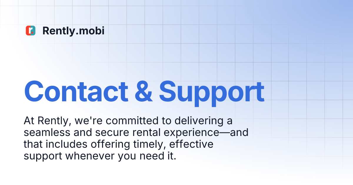 Contact & Support | Rently.mobi